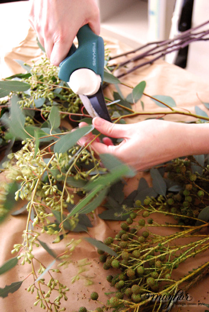 DIY: Leafy Organic Floral Arrangement | Mayhar Design